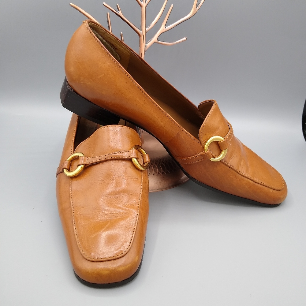 Enzo Angiolini Janetta Leather Loafer Embellished 6.5m - Gem